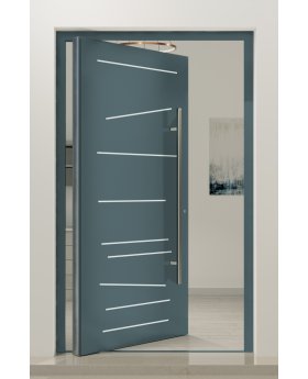 LIM Line-inox - porte d'entrée en aluminium Domadeco