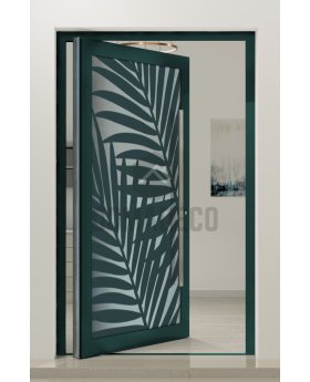 Porte d'entrée vitrée en aluminium sur mesure Domadeco